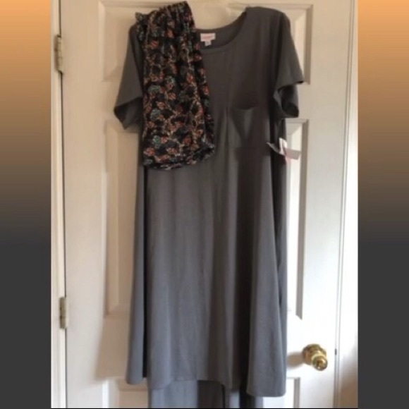 LuLaRoe | Dresses | Nwt Llr Large Gray Carly Tc Floral Legging | Poshmark
